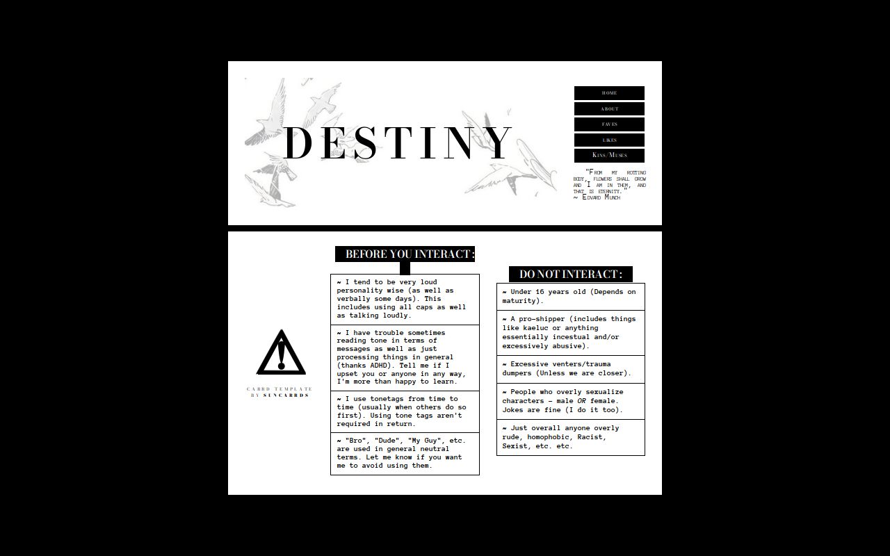Destiny's Card